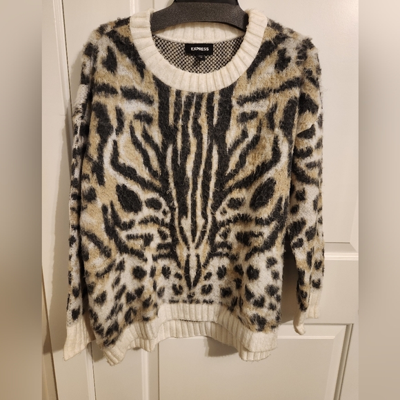 Express | Sweaters | Animal Print Sweater | Poshmark